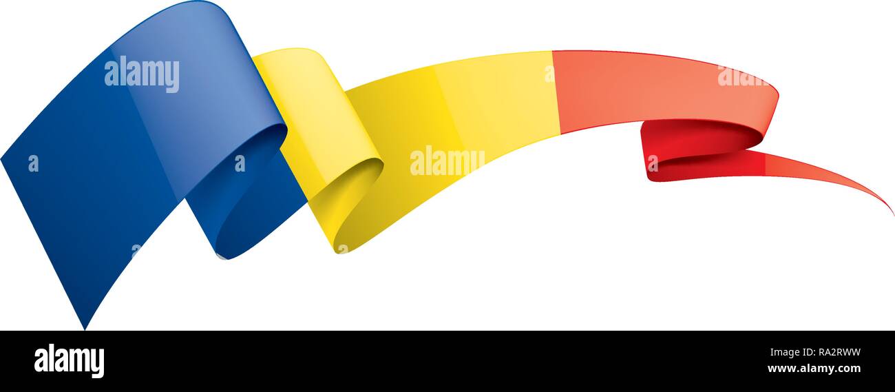 Romania flag, vector illustration on a white background Stock Vector ...
