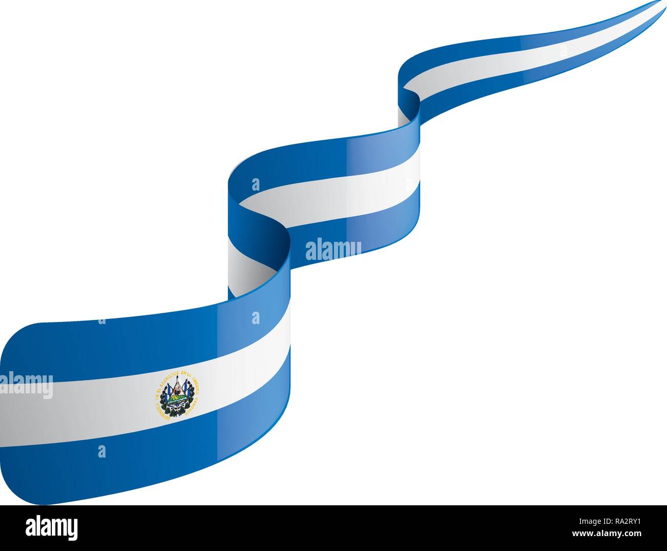 Salvador flag, vector illustration on a white background Stock Vector ...