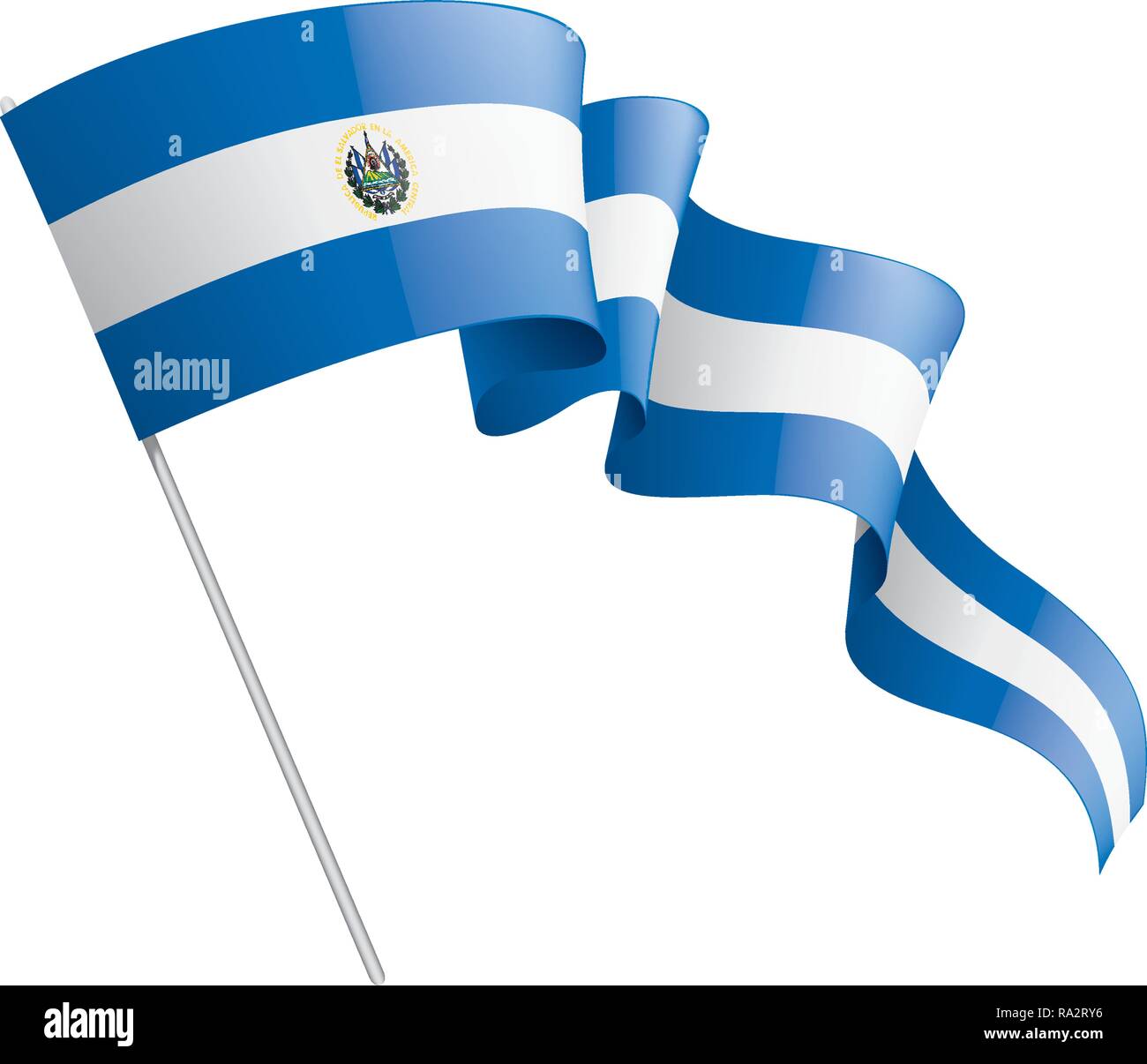 Salvador flag, vector illustration on a white background Stock Vector ...