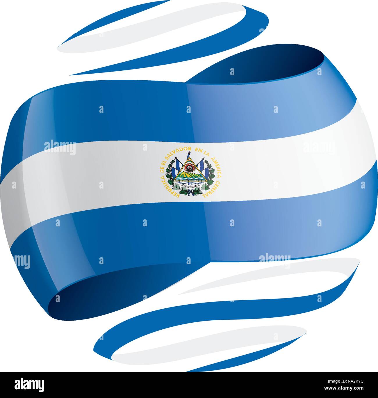 Salvador flag, vector illustration on a white background Stock Vector ...
