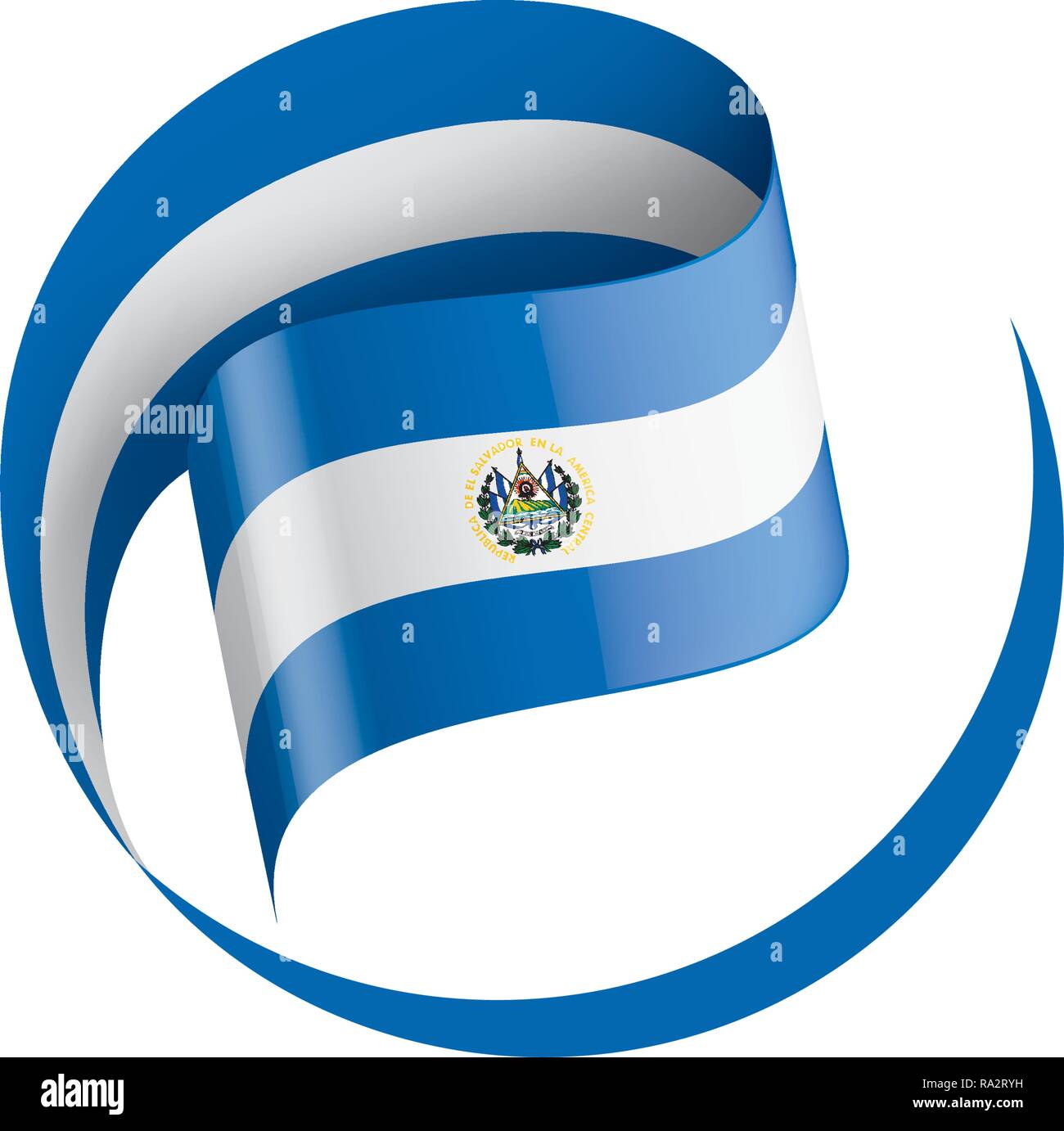 Salvador flag, vector illustration on a white background Stock Vector ...