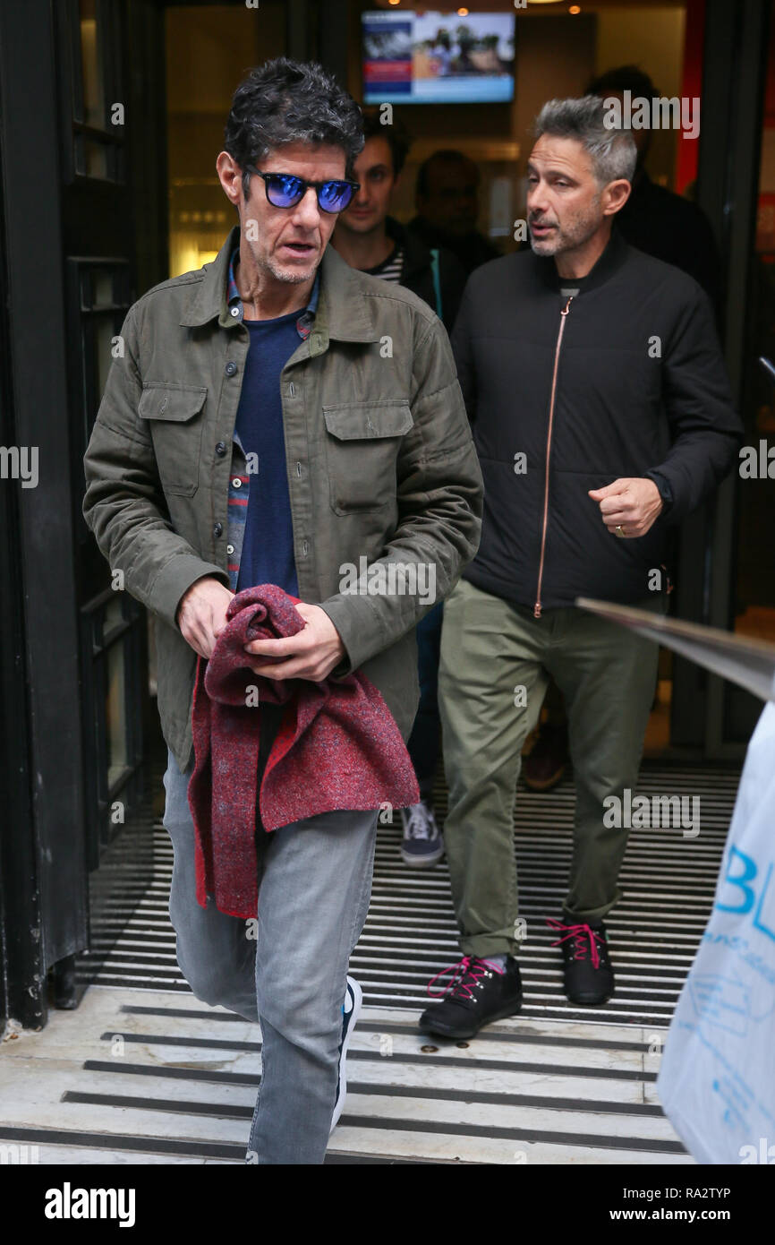 Beastie Boys leaving BBC Radio Two studios - London Featuring: Mike D ...
