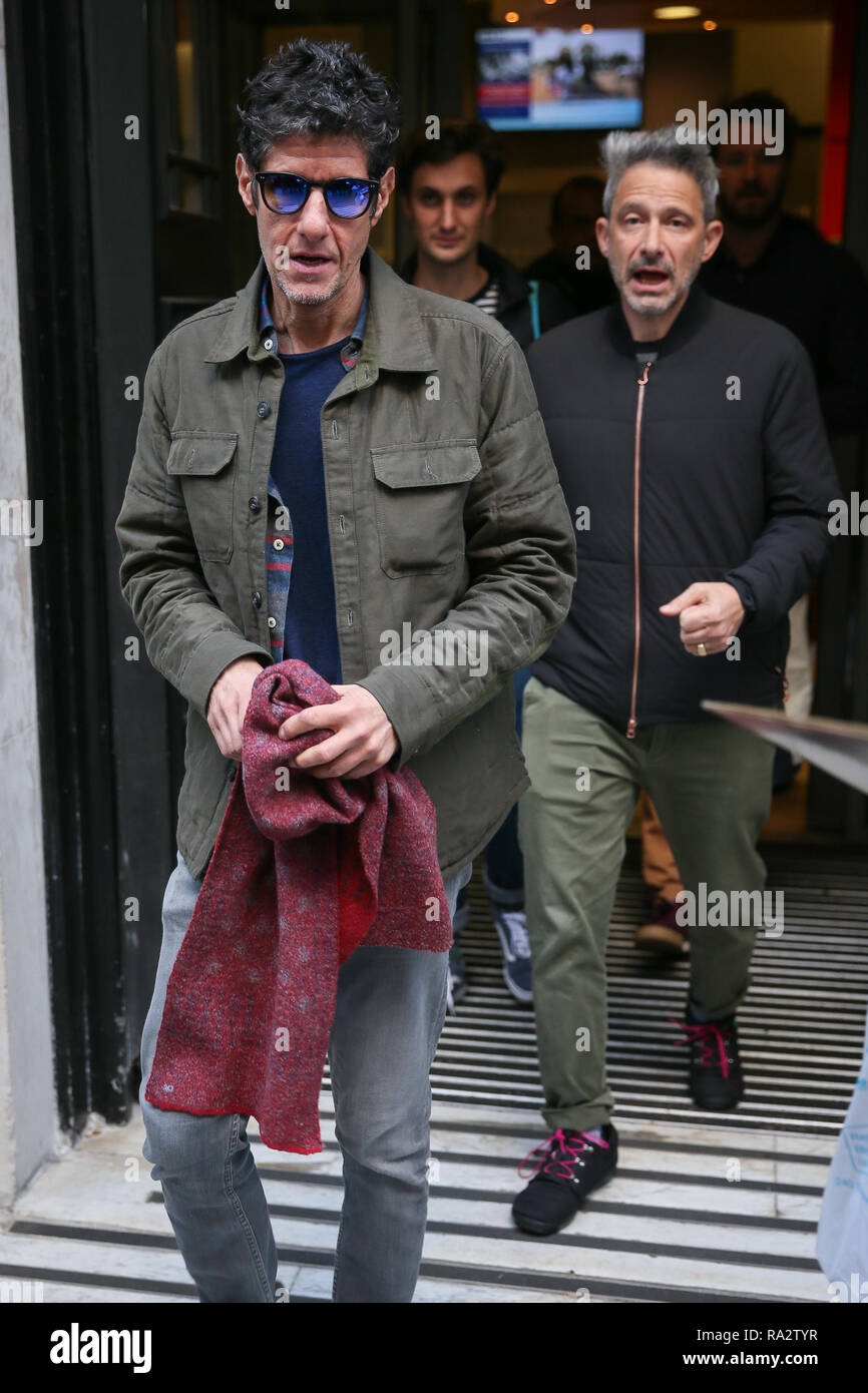 Beastie Boys leaving BBC Radio Two studios - London Featuring: Mike D ...