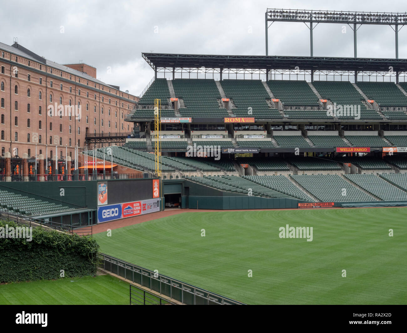 Camden Yards Stadium Of The Baltimore Orioles Empty In The Offseason