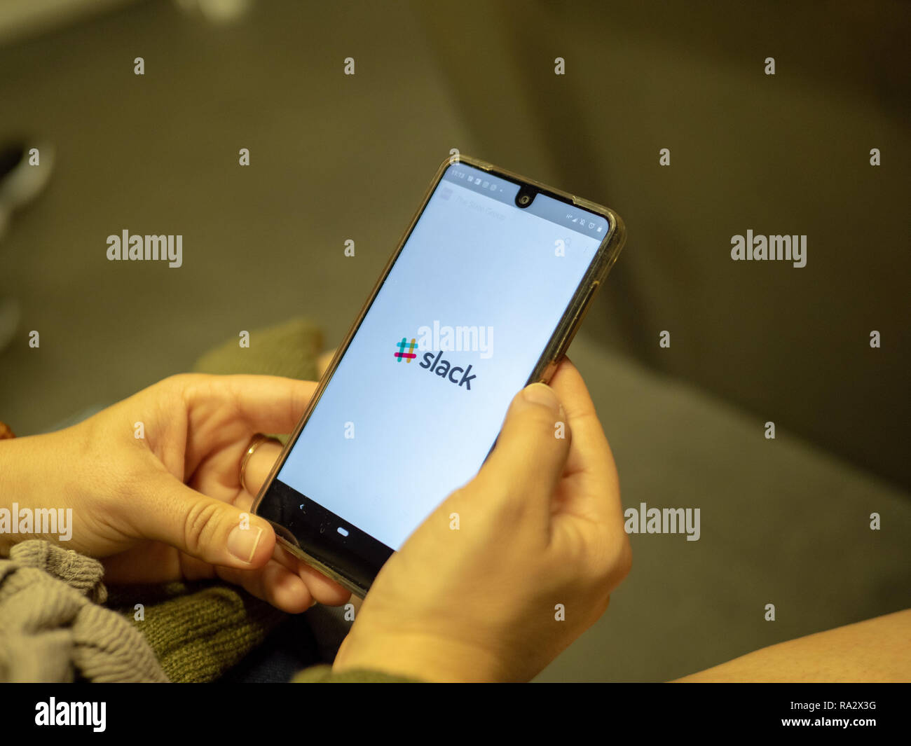 Slack logo hi-res stock photography and images - Alamy