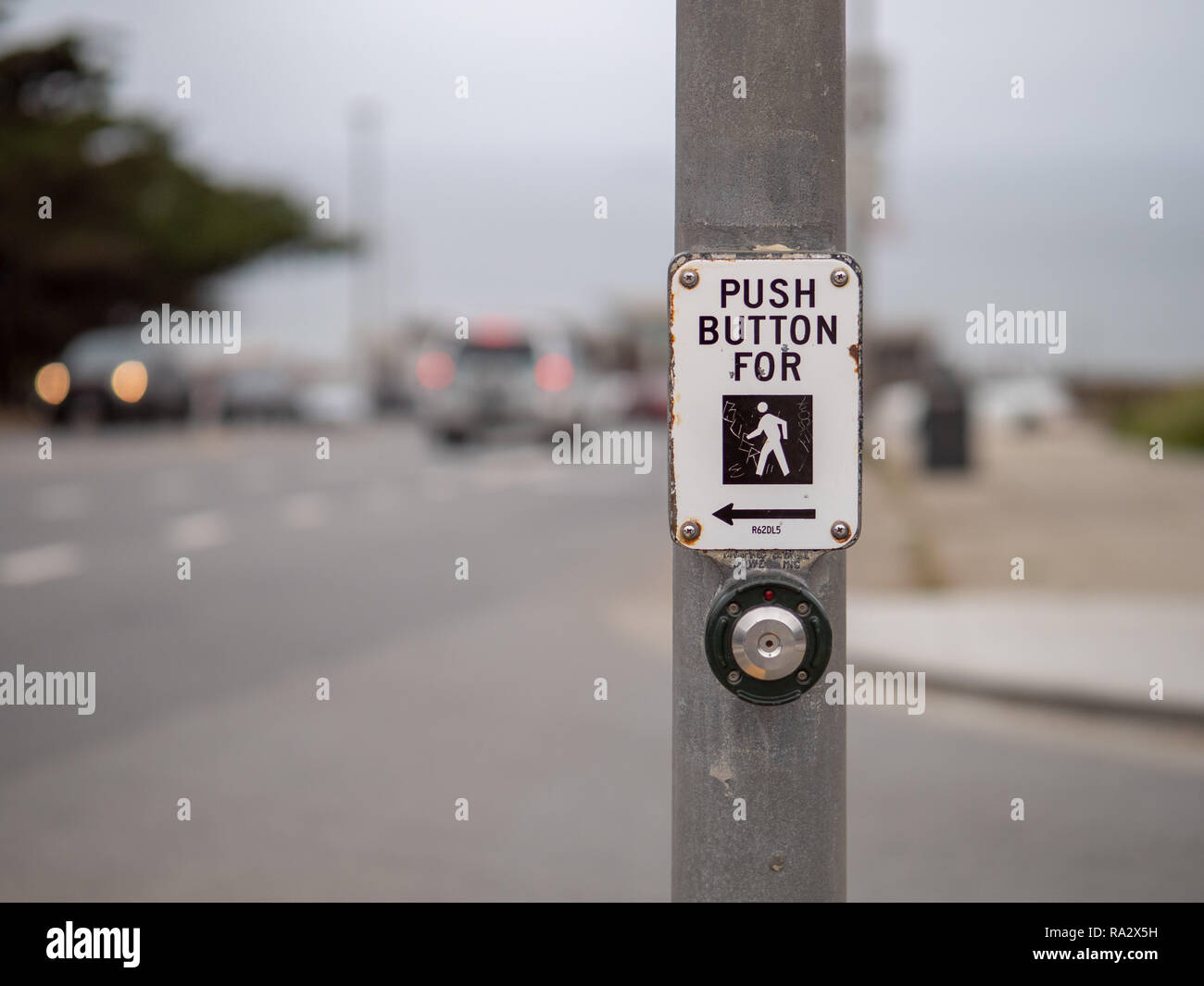 Push button for walking traffic crosswalk button at intersection Stock ...