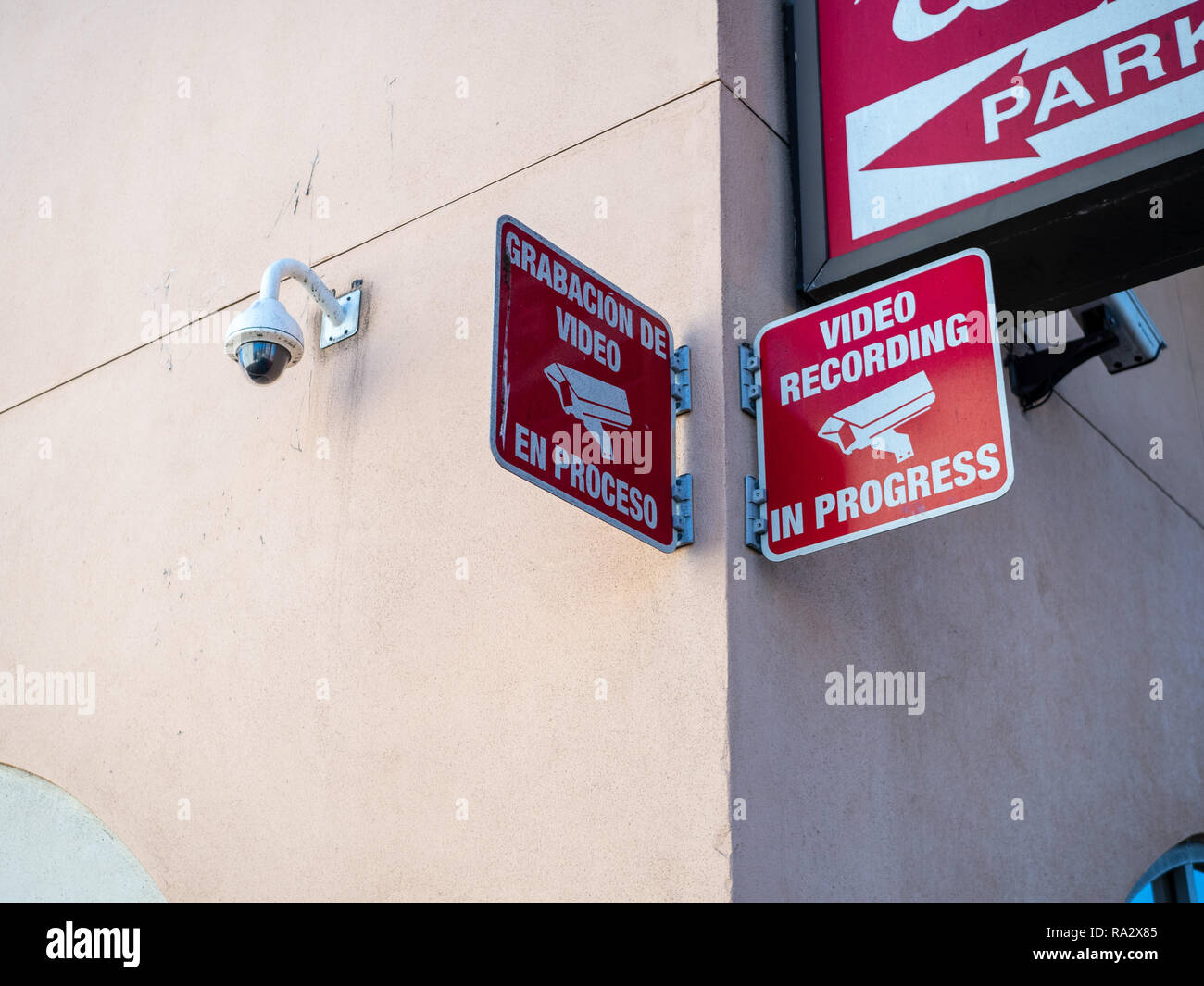 Video recording in progress with surveillance logo along with camera ...