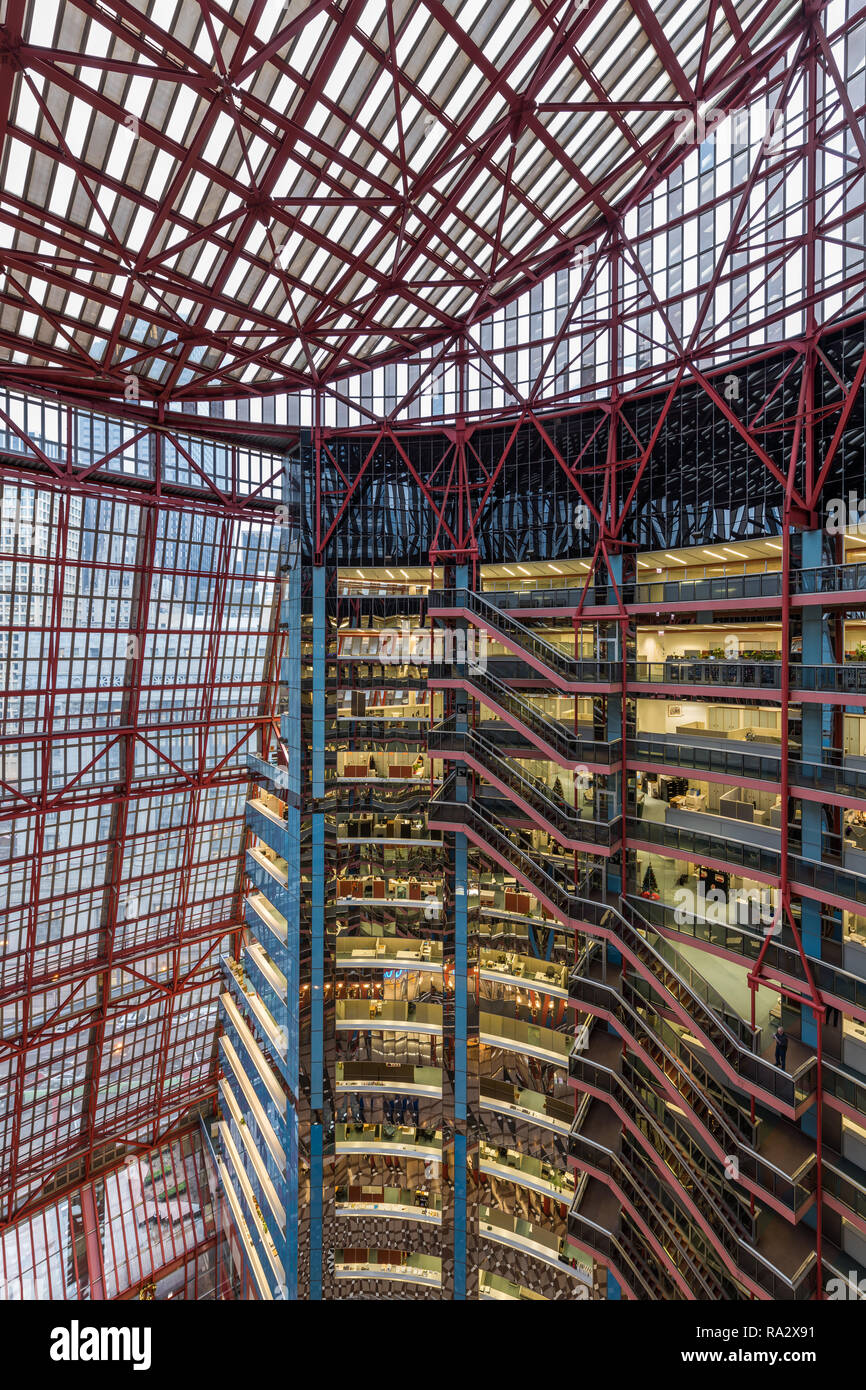 Interior atrium of the James R. Thompson Center - State of Illinois ...