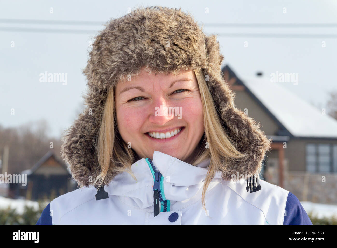 Girl with a winter cap hi-res stock photography and images - Alamy