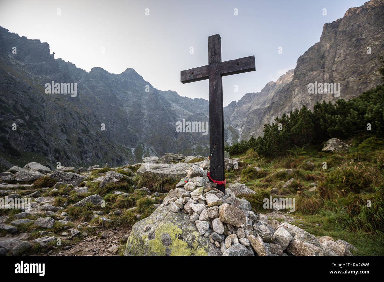 Cross in Tatras Stock Photo - Alamy