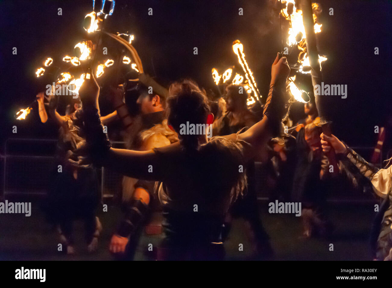 Edinburgh, Scotland, UK. 30th December, 2018. PyroCeltica perfoming ...