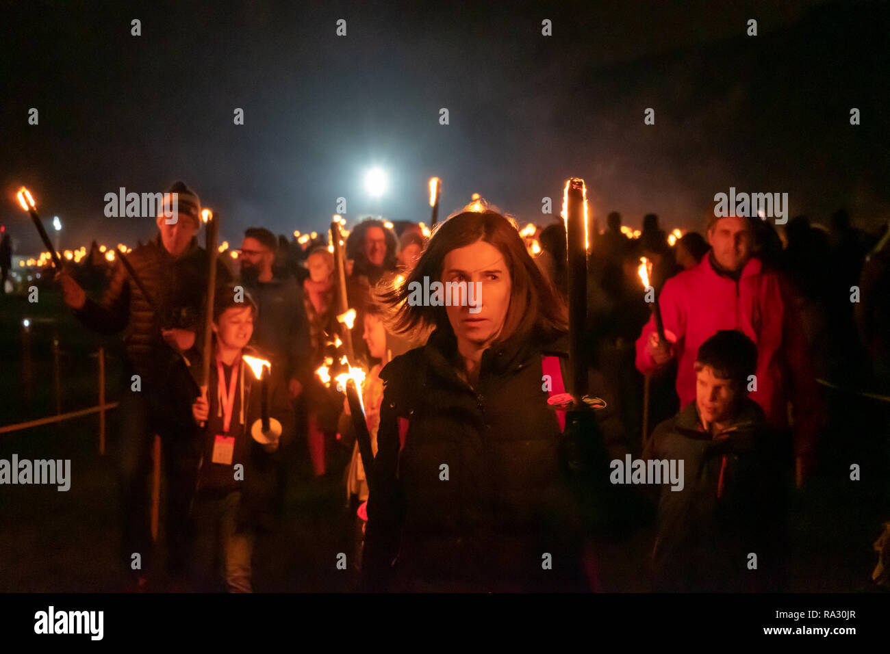 Edinburgh, Scotland, UK. 30th December, 2018. Torchbearers gather in ...