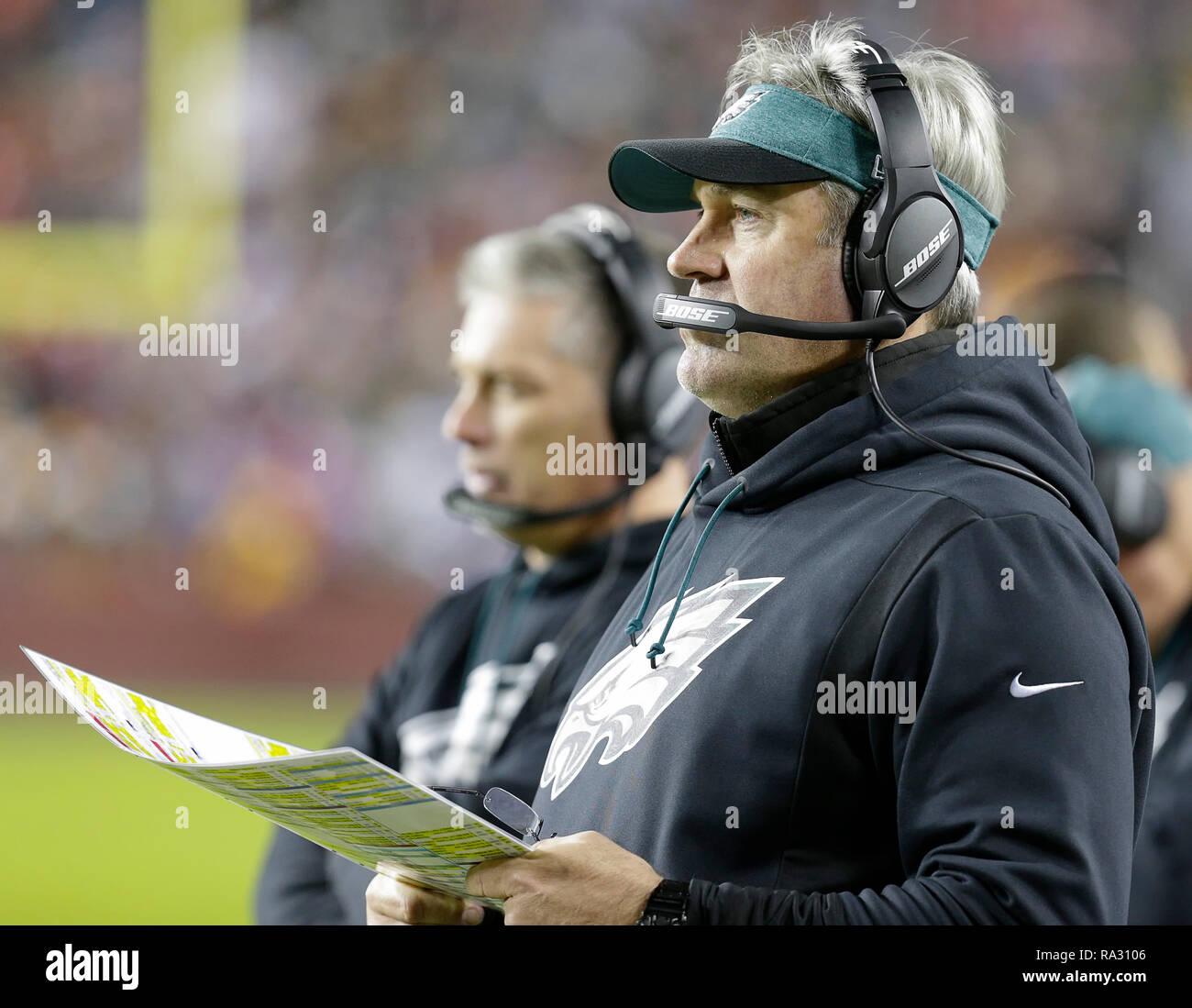 Landover, MD, USA. 30th Dec, 2018. Philadelphia Eagles Head Coach Doug ...