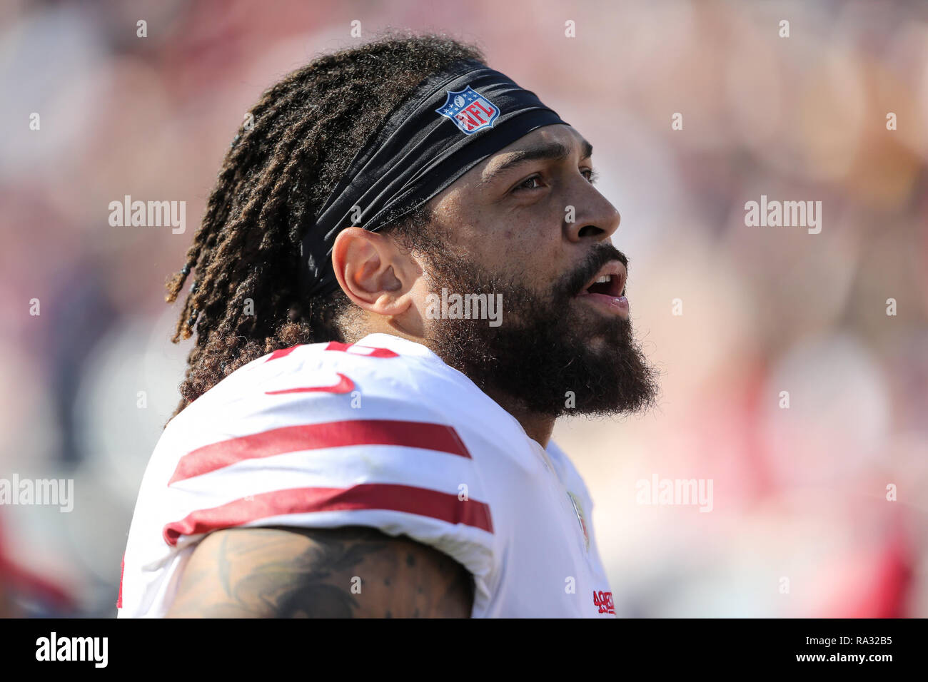 Los Angeles, CA, USA. 30th Dec, 2018. San Francisco 49ers offensive ...