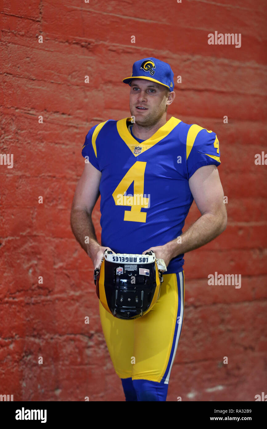 Los Angeles, CA, USA. 30th Dec, 2018. Los Angeles Rams kicker Greg ...