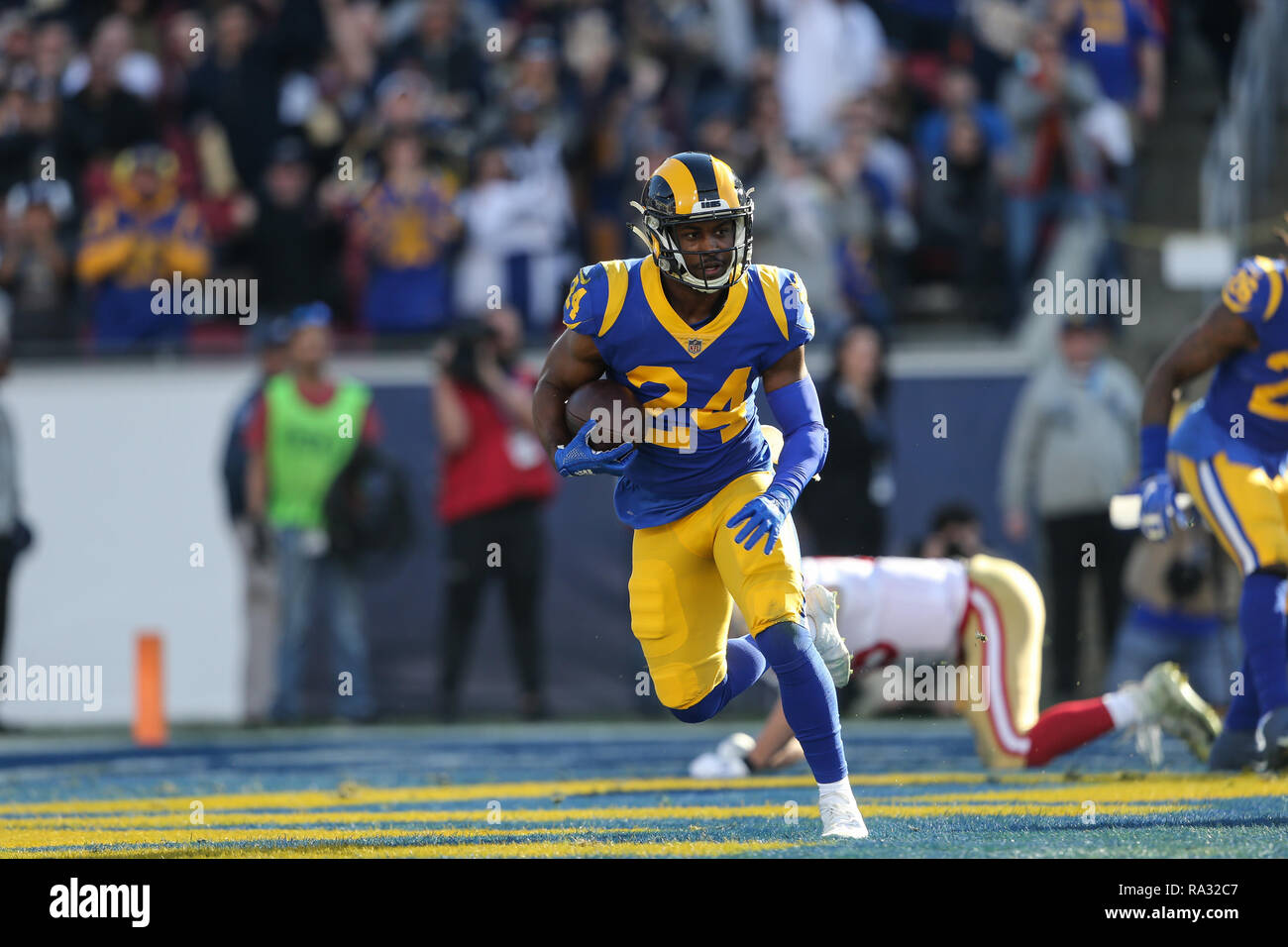 Los Angeles, CA, USA. 30th Dec, 2018. Los Angeles Rams cornerback Blake ...