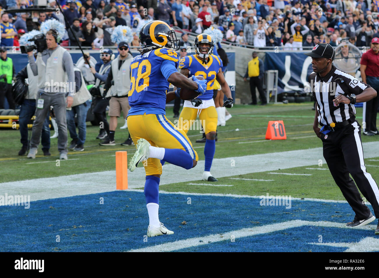 Los Angeles, CA, USA. 30th Dec, 2018. Los Angeles Rams inside ...
