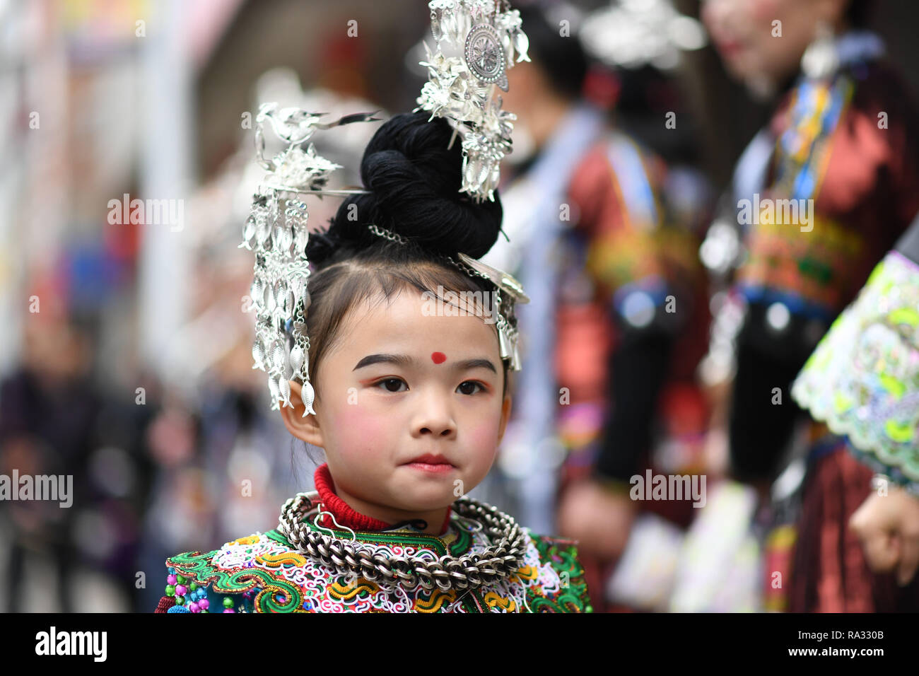 Rongjiang, Rongjiang, China. 31st Dec, 2018. Rongjiang, CHINA-Kids of ...