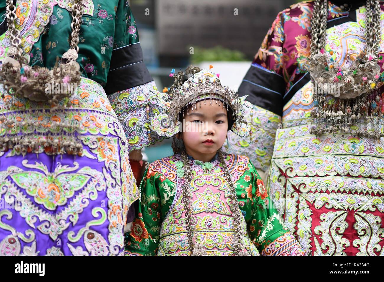 Rongjiang, Rongjiang, China. 31st Dec, 2018. Rongjiang, CHINA-Kids of ...