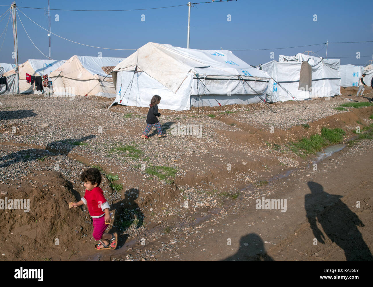 Hasan Sham, Iraq. 19th Dec, 2018. Refugee children play Hasan Sham ...