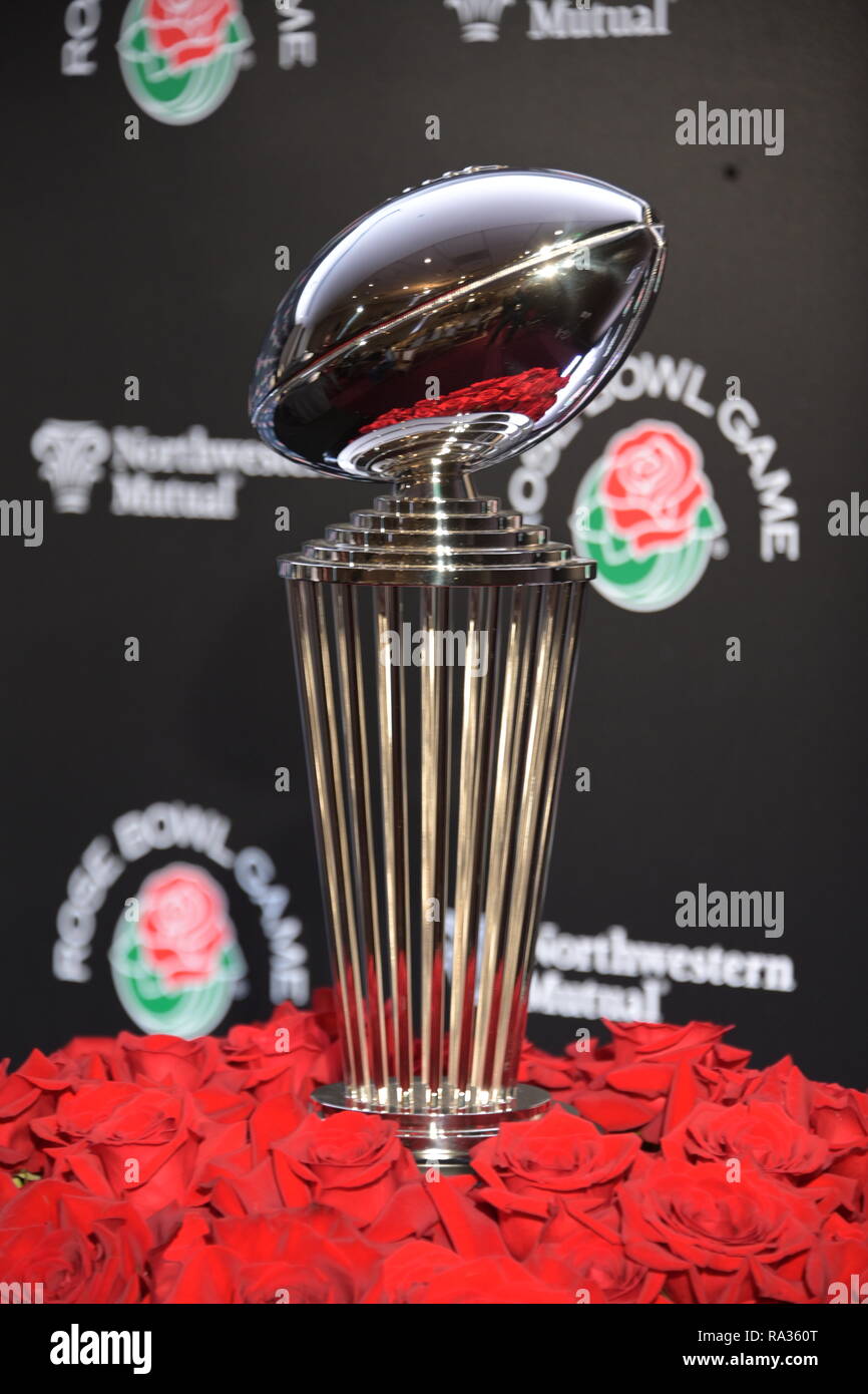 Los Angeles, USA. 31st Dec, 2018. Detailed view of the Leishman Trophy ...