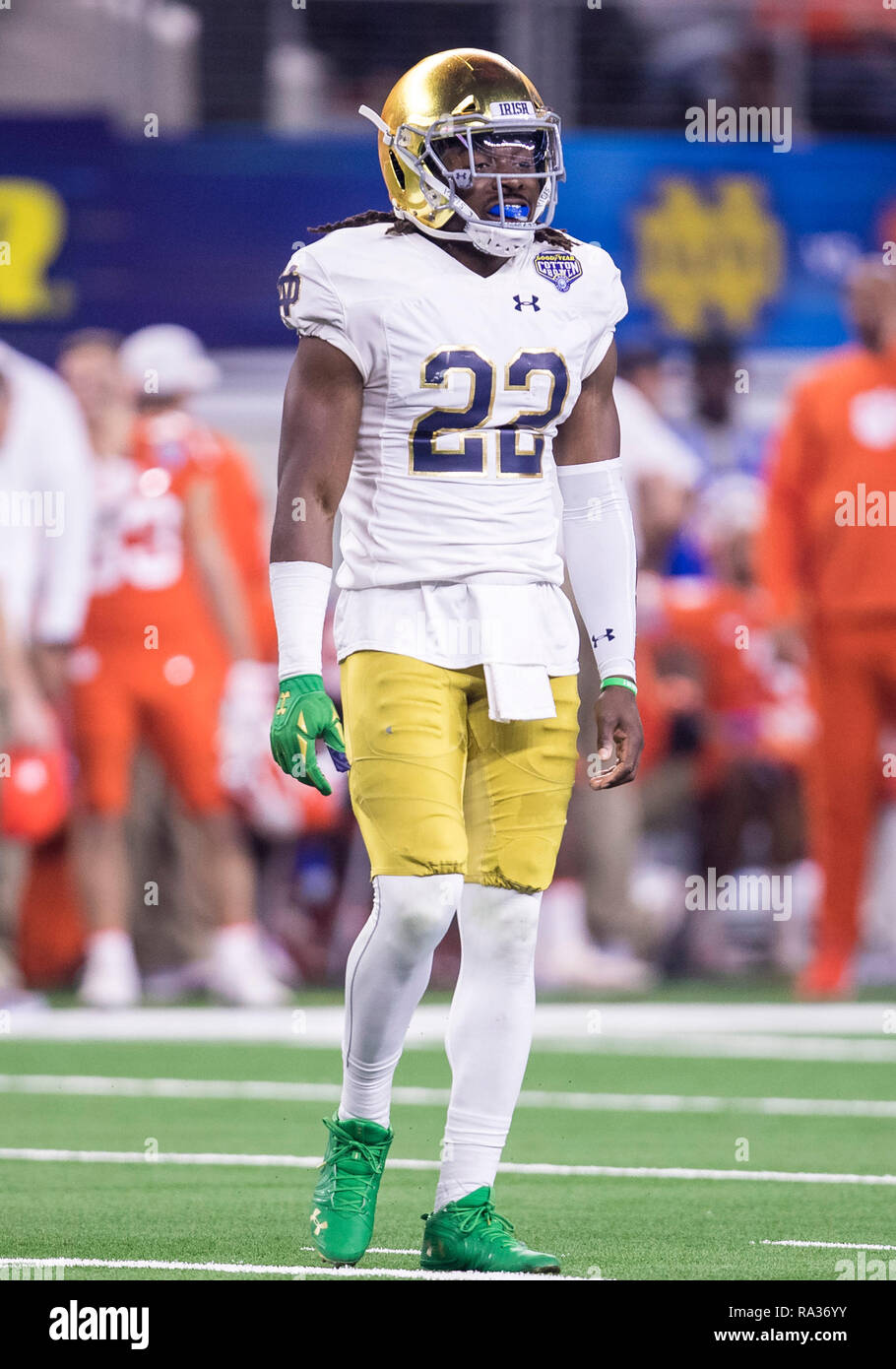December 29, 2018: Notre Dame linebacker Asmar Bilal (22) during NCAA ...