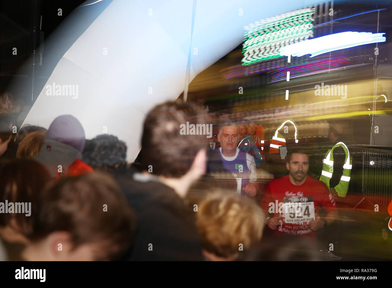 Mountain Ash, Wales, UK 31st December 2018. Nos Galan 2018 road races ...