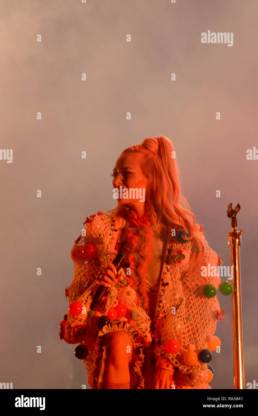 Bucharest, Romania. 31st Dec 2018. Romanian artist Delia on stage at ...