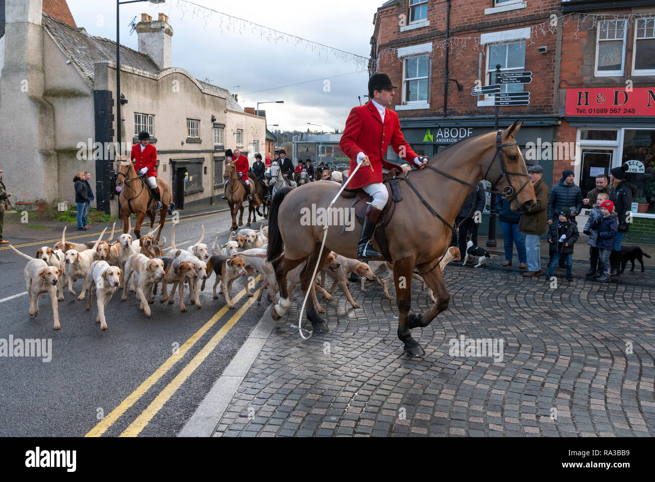 Uttoxeter, Staffordshire, UK. 1st January, 2019. The Meynell & South ...