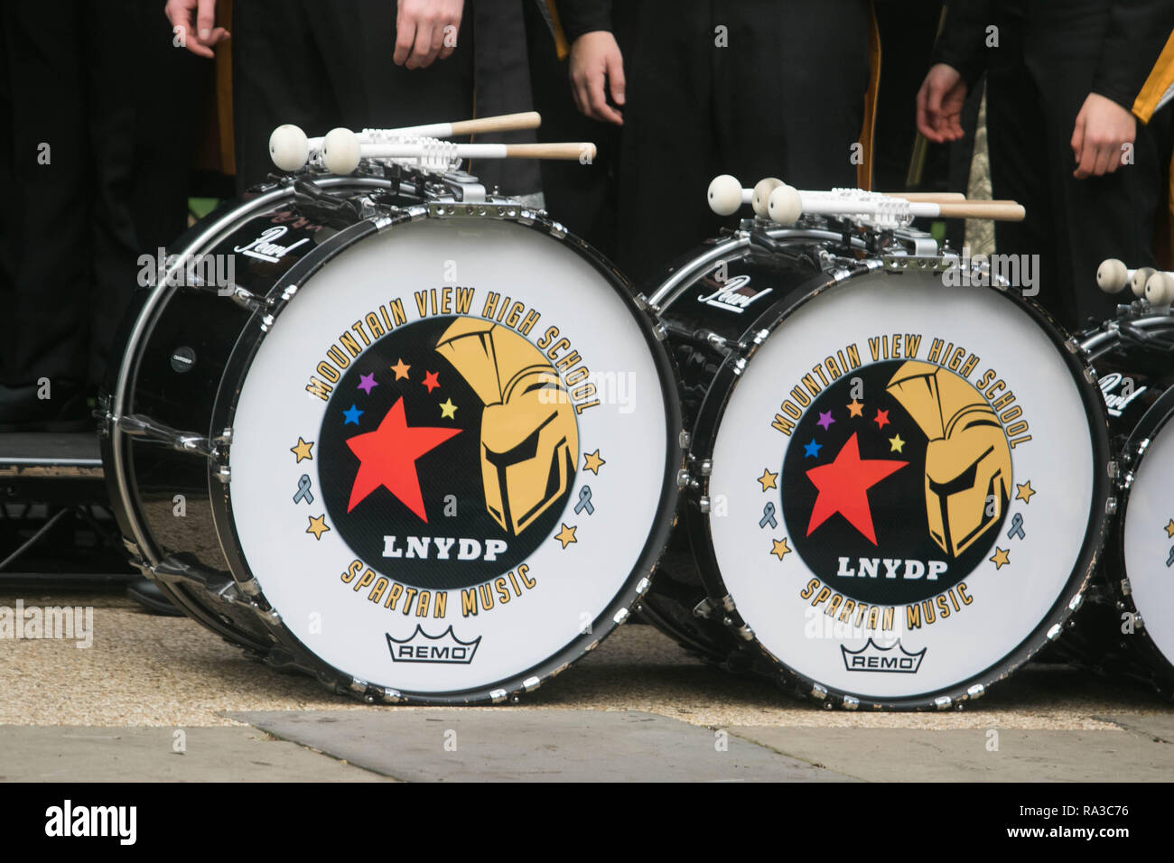 London, UK. 1st Jan, 2019. Mountain View High School Marching Band ...