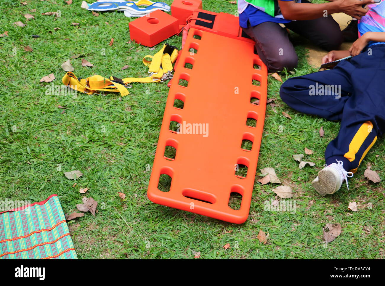 stretcher rescue emergency medical service, a help patient in a rescue ...