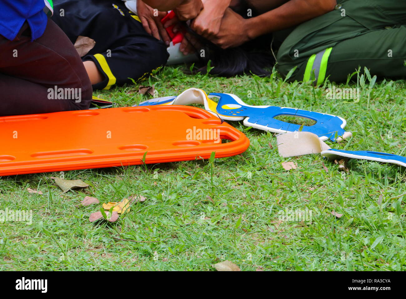 stretcher rescue emergency medical service, a help patient in a rescue ...