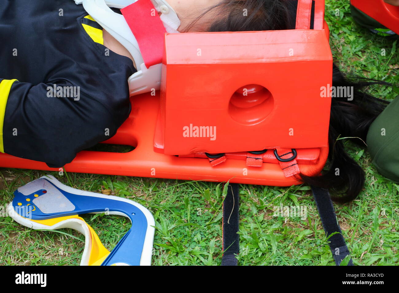 stretcher rescue emergency medical service, a help patient in a rescue ...