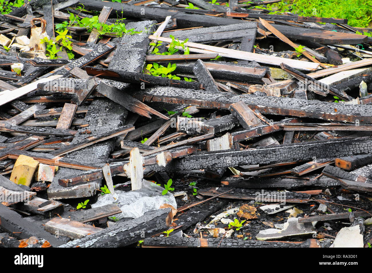 fire home scrap detail wood conflagration Stock Photo - Alamy