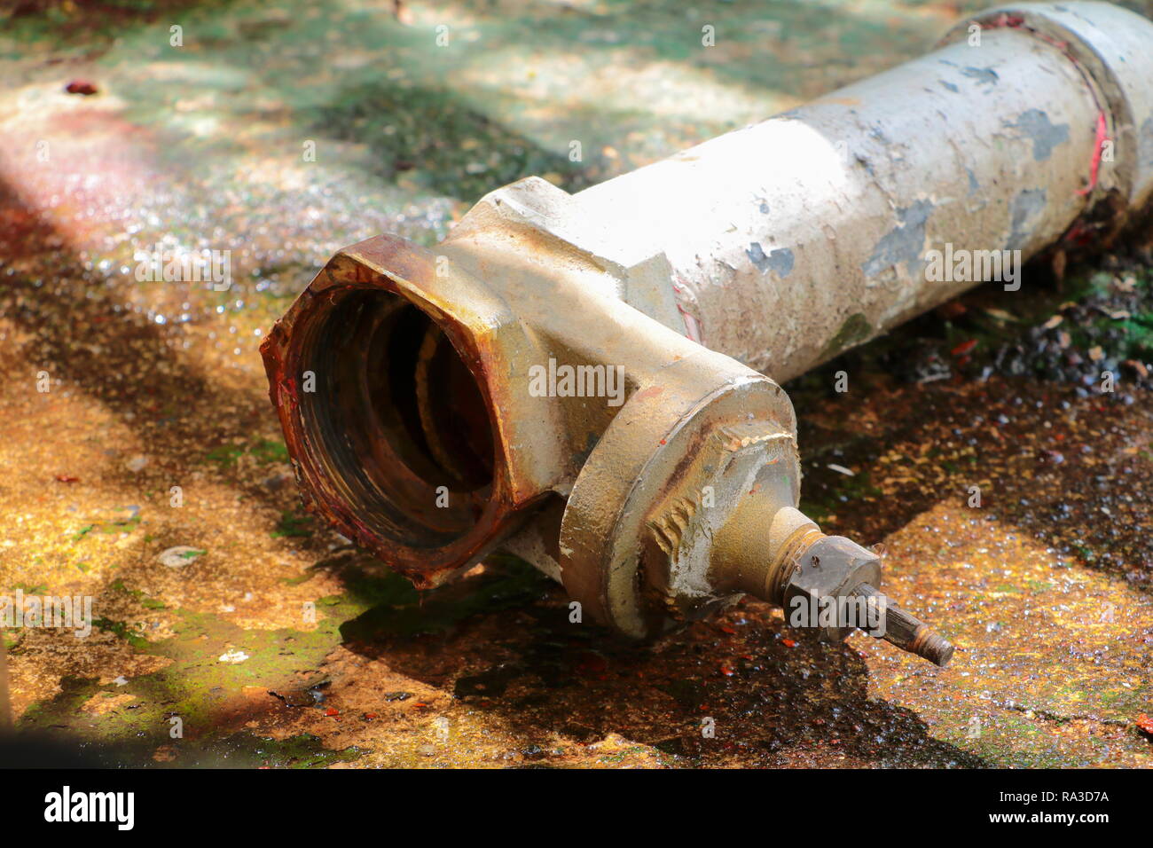 valve water old pipes and decay joined rust industrial tap pipe Stock ...
