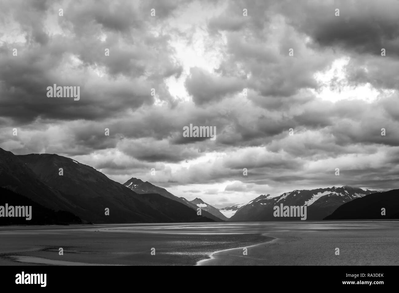 Patagonia mountain landscape Black and White Stock Photos & Images - Alamy