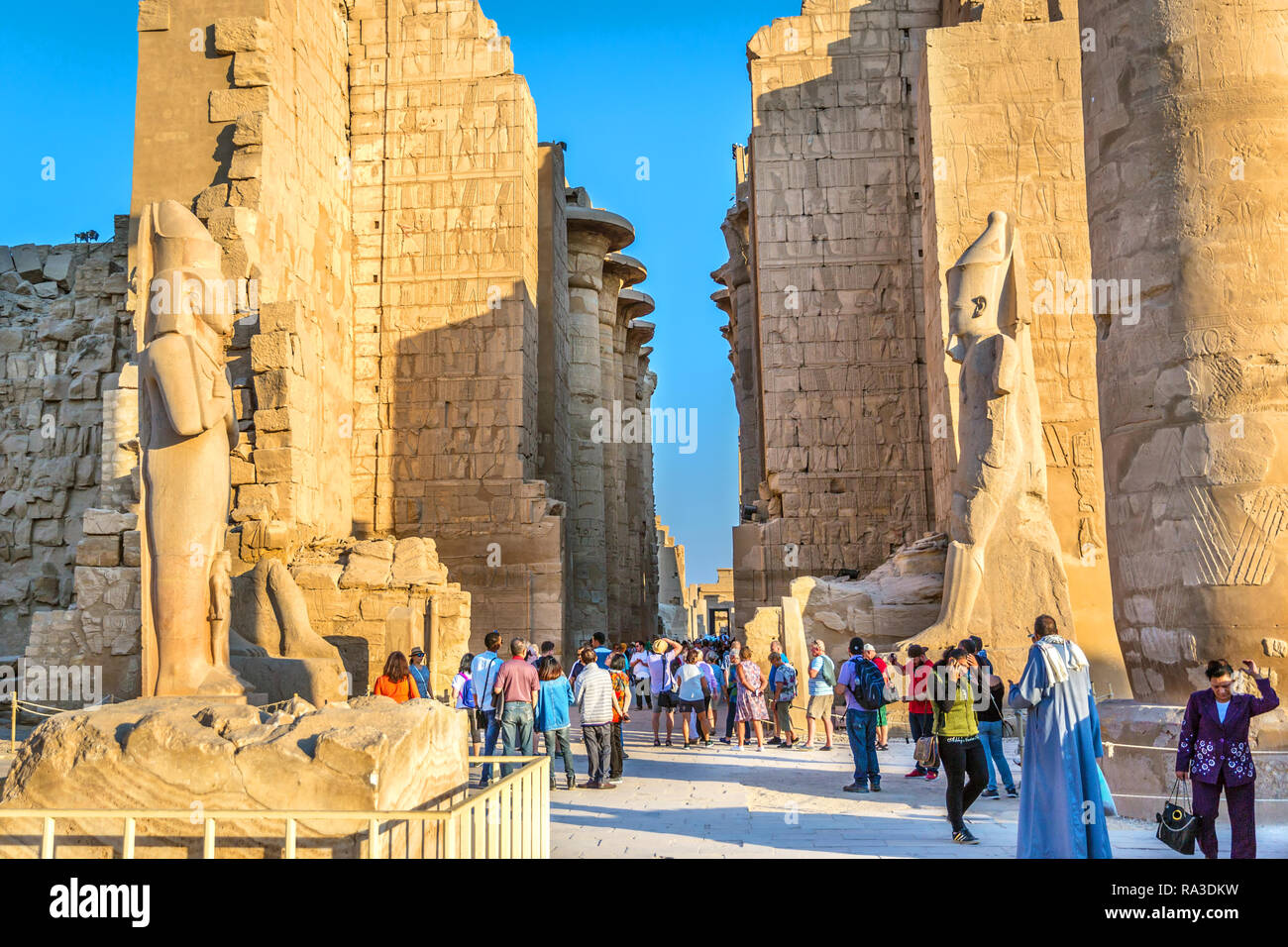 Luxor, Egypt - Nov 12th 2018 - Big group of people in front of the ...