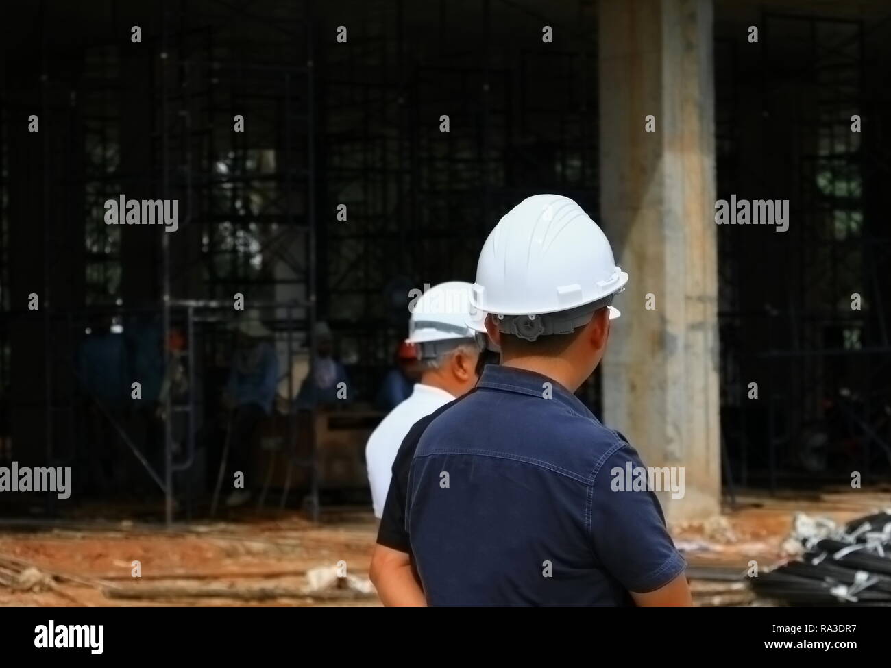 Back view asian male engineer hi-res stock photography and images - Alamy