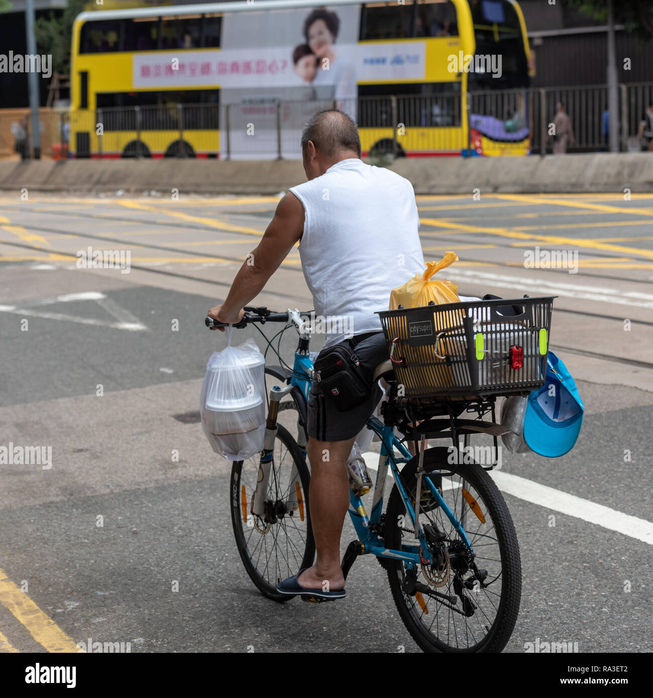 A city super delivery rider with lunch boxes ready for their hungry ...
