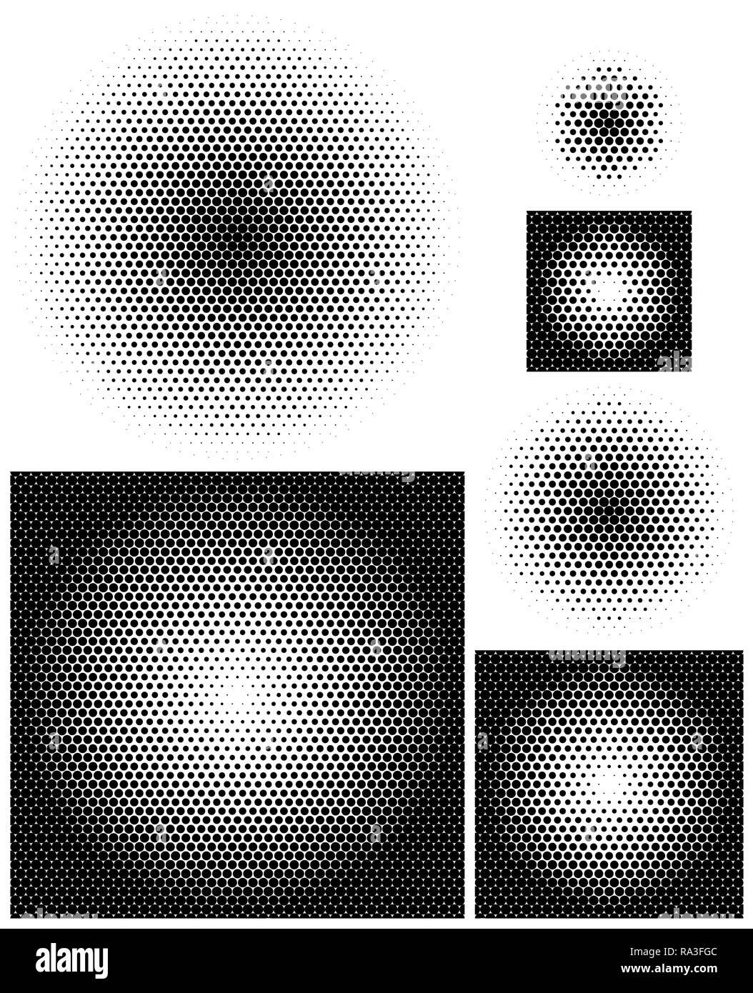 Opaque radial gradients in the most perfectly dense arrangement Stock ...