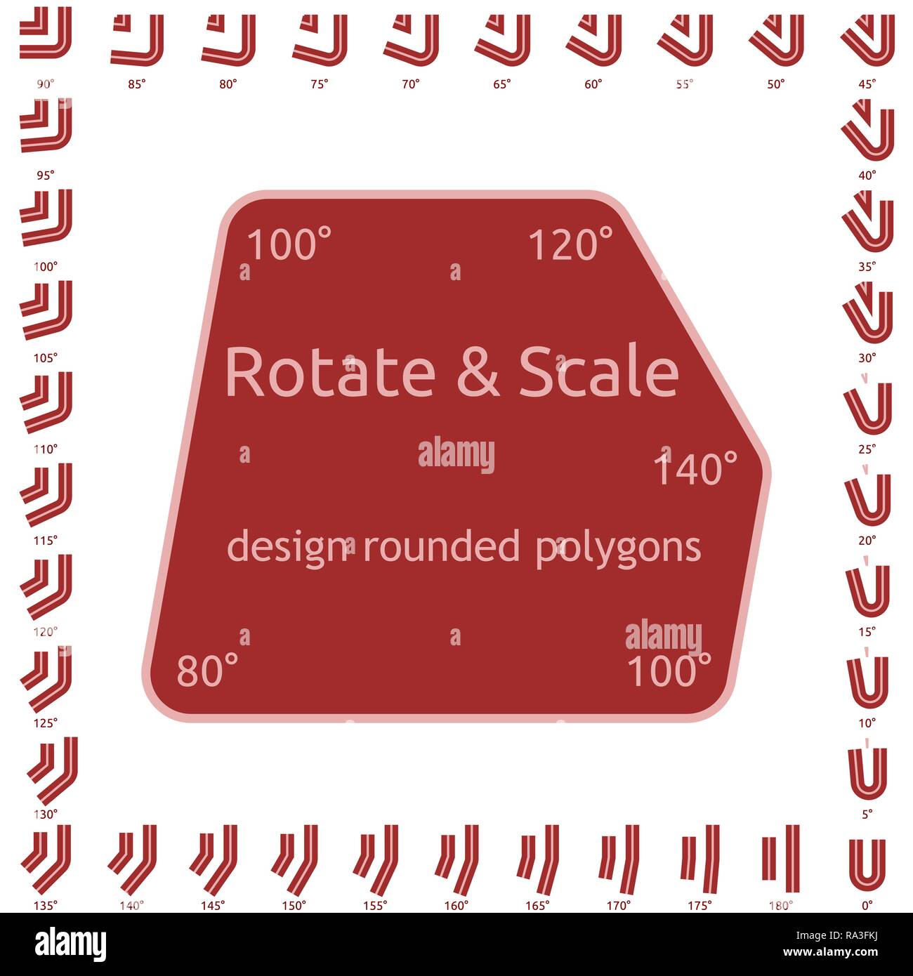 Design rounded polygons Stock Vector Image & Art - Alamy