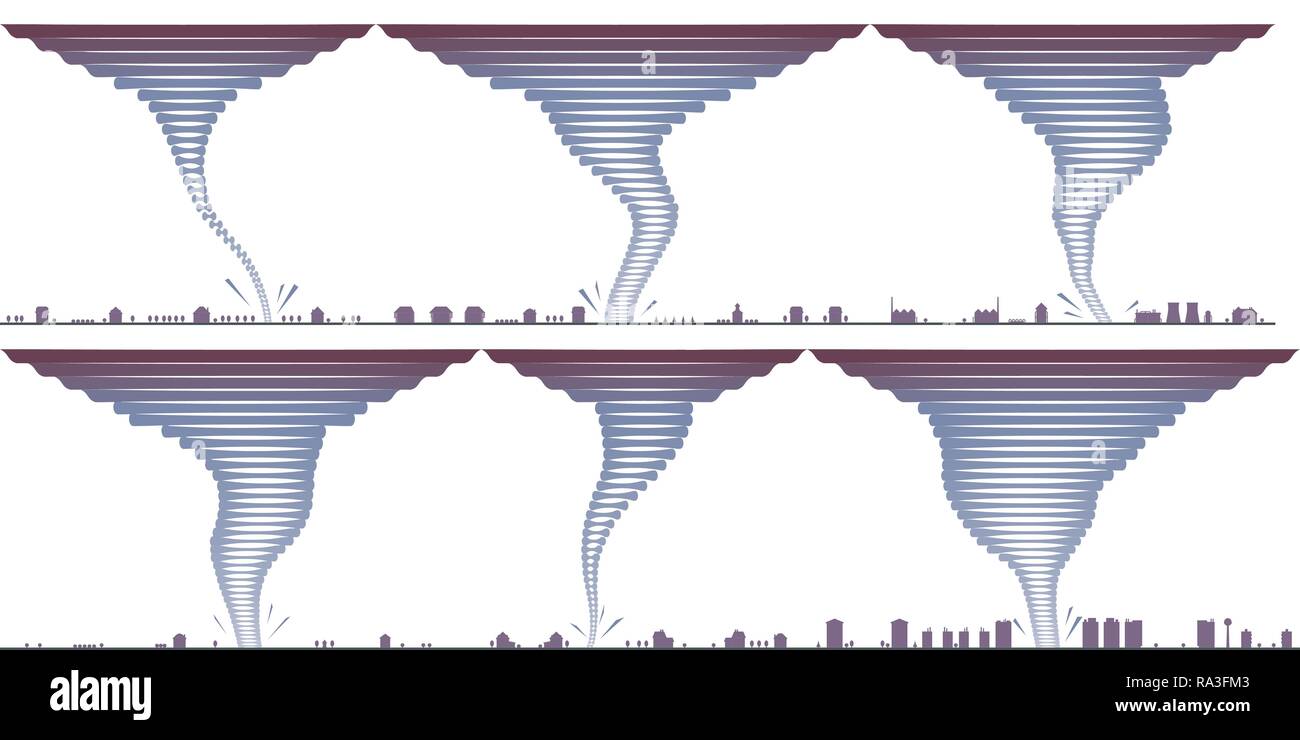 Tornado in different form Stock Vector Image & Art - Alamy