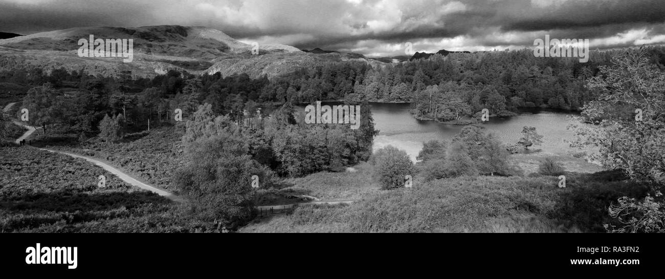 Autumn view over Tarn Hows, Lake District National Park, Cumbria ...