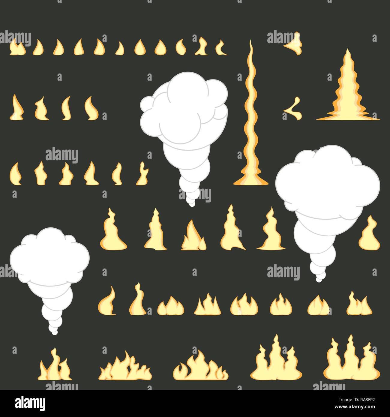 Fire collection with no gradients Stock Vector Image & Art - Alamy