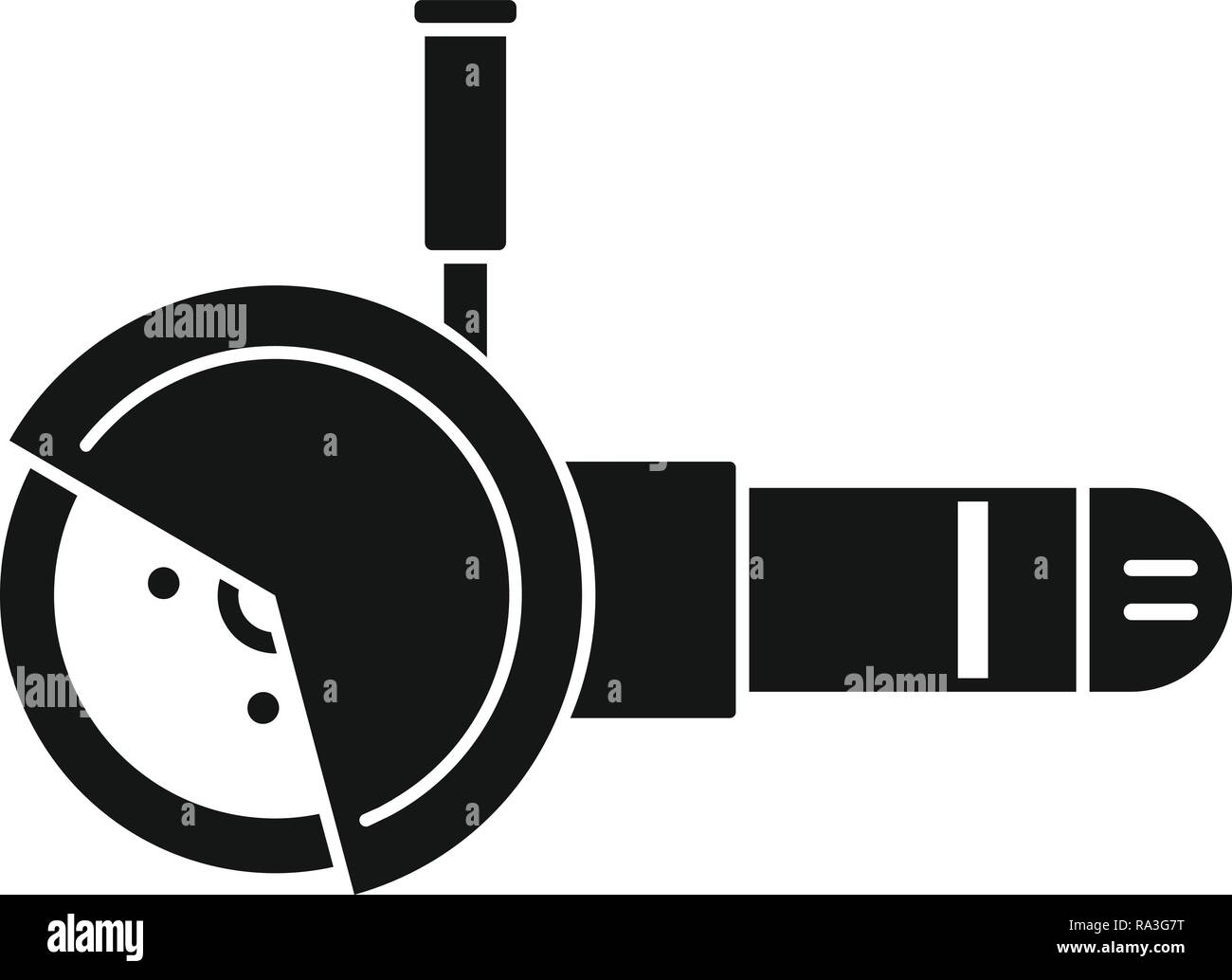 Work angle grinder icon. Simple illustration of work angle grinder ...