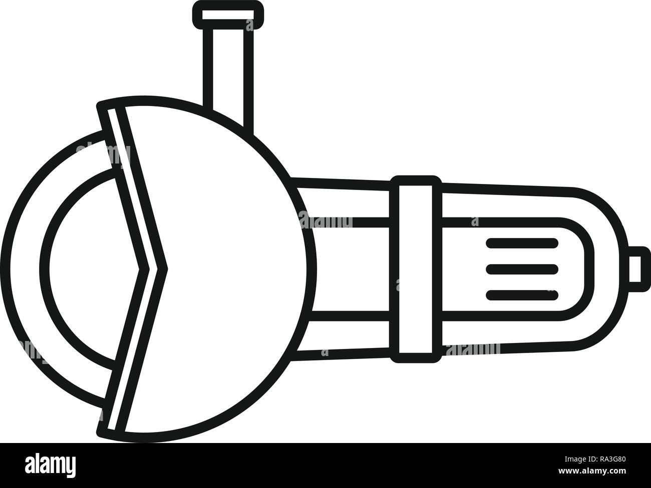 Angle grinder tool icon. Outline angle grinder tool vector icon for web ...
