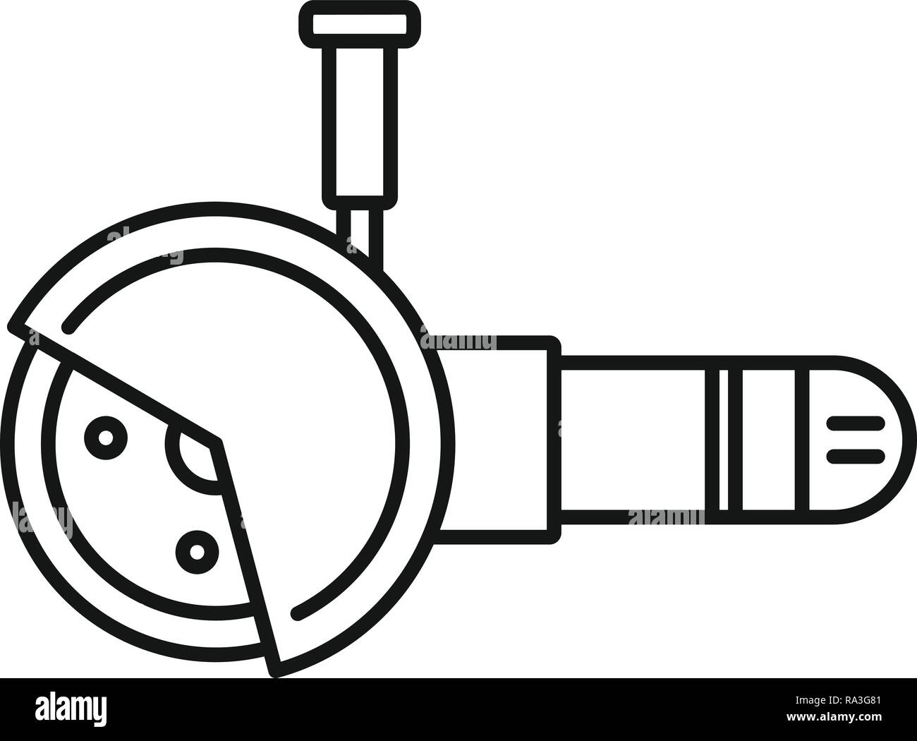 Work angle grinder icon. Outline work angle grinder vector icon for web ...