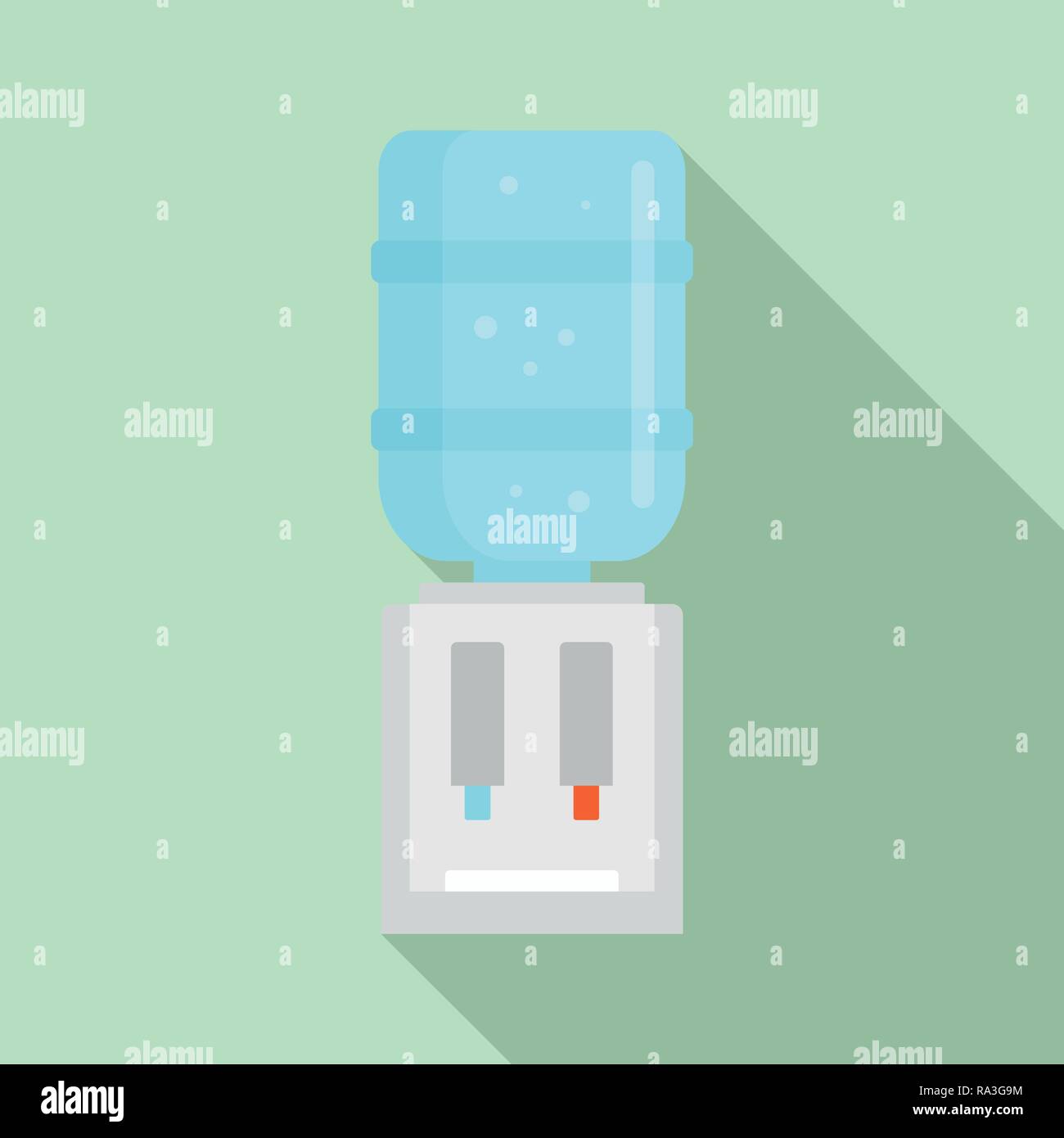 Water cooling dispenser icon. Flat illustration of water cooling ...