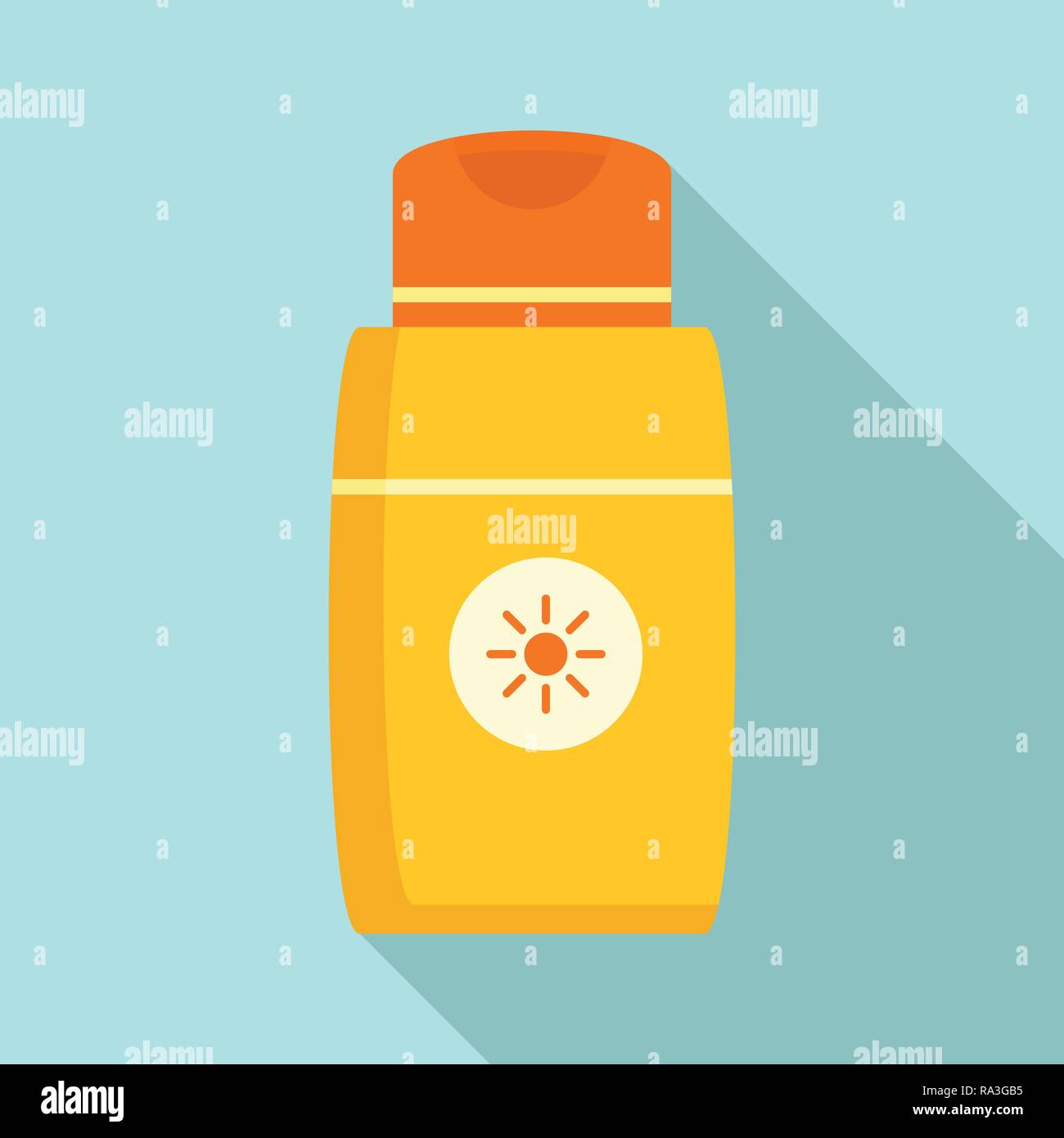 Sun lotion icon. Flat illustration of sun lotion vector icon for web ...