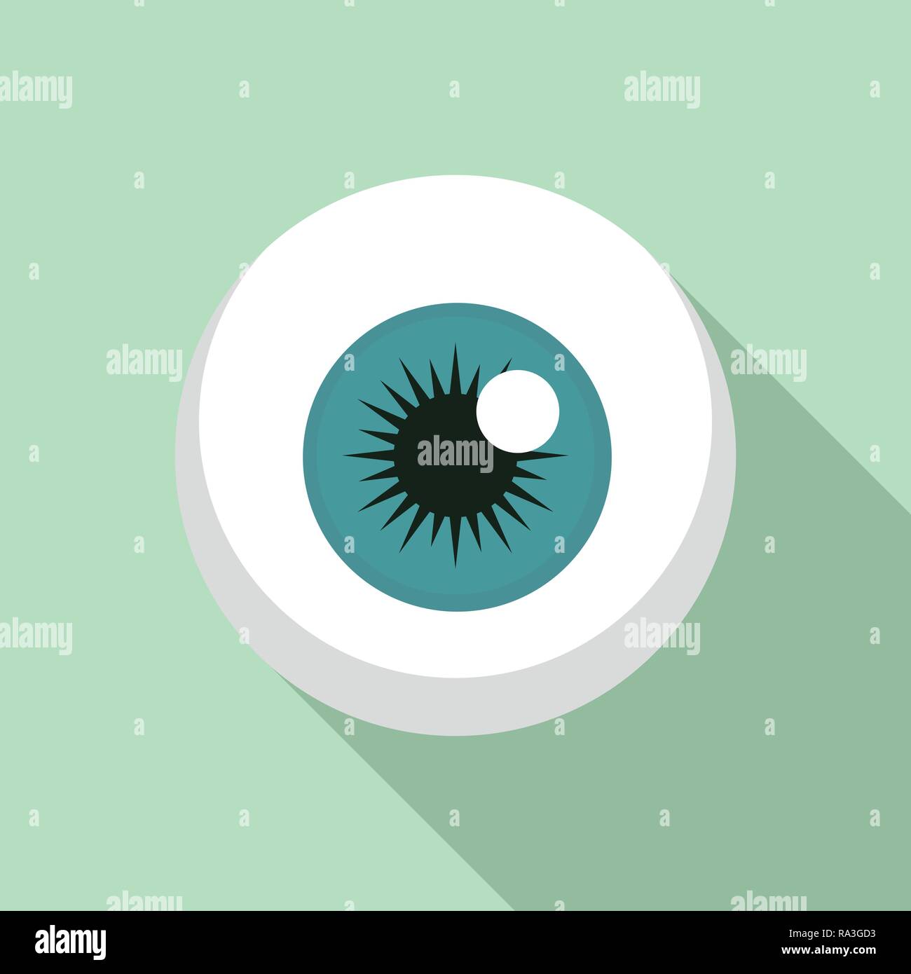 Eye ball icon. Flat illustration of eye ball vector icon for web design ...